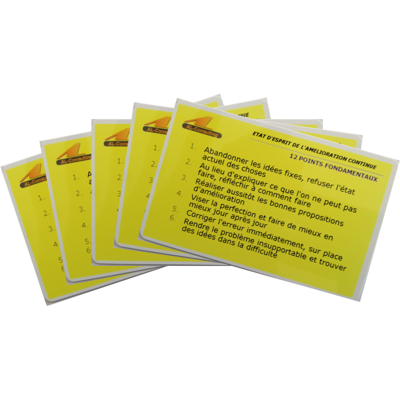 Le lot de 10 cartes kaizen